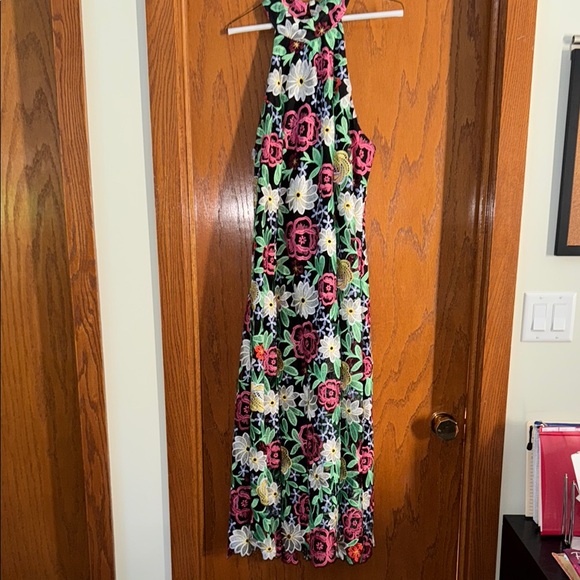 Boston Proper | Dresses | Boston Proper Floral Maxi Dress Black Pink ...